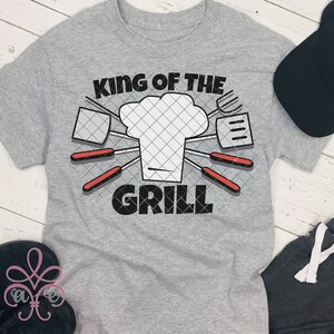 King of the Grill SVG - Happy Fathers Day Clipart - BBQ Dad - Dad ...