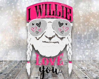 Willie nelson svg | Etsy