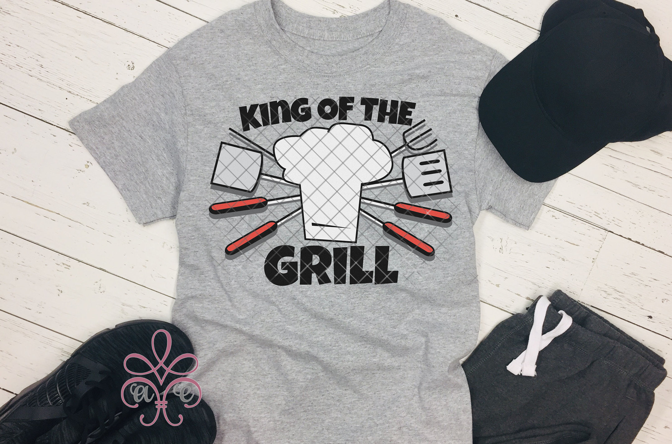 King of the Grill SVG Happy Fathers Day Clipart BBQ Dad | Etsy