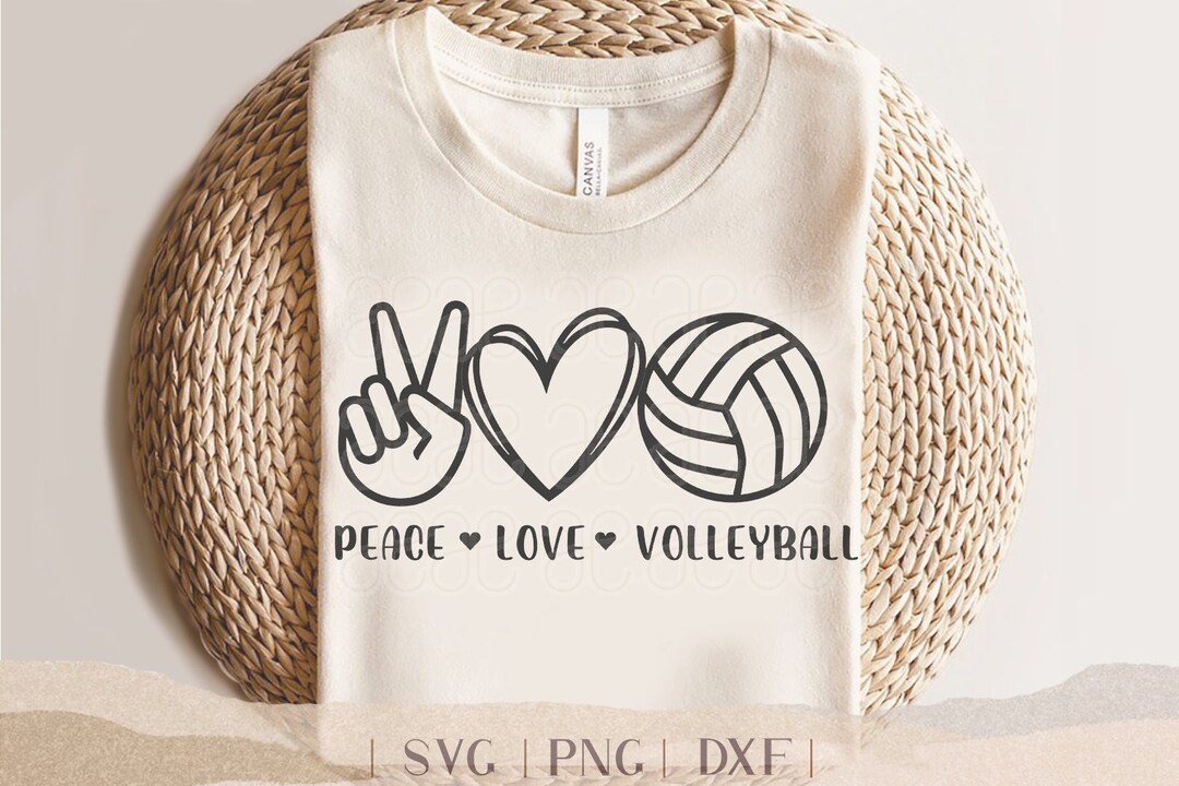 Peace Love and Volleyball SVG - PNG Volleyball Mom, Peace Sign and ...