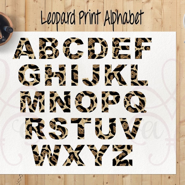 Cheetah Alphabet Svg - Etsy