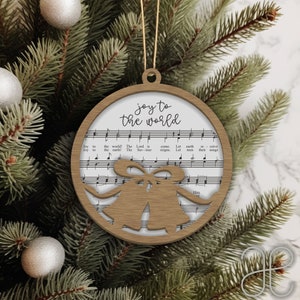 Sheet Music Christmas Ornament SVG Laser Cut Files, Laser Cut Wood ...