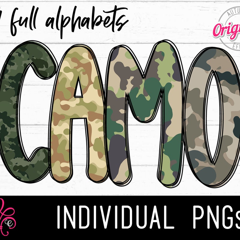 Camo Letters - Etsy