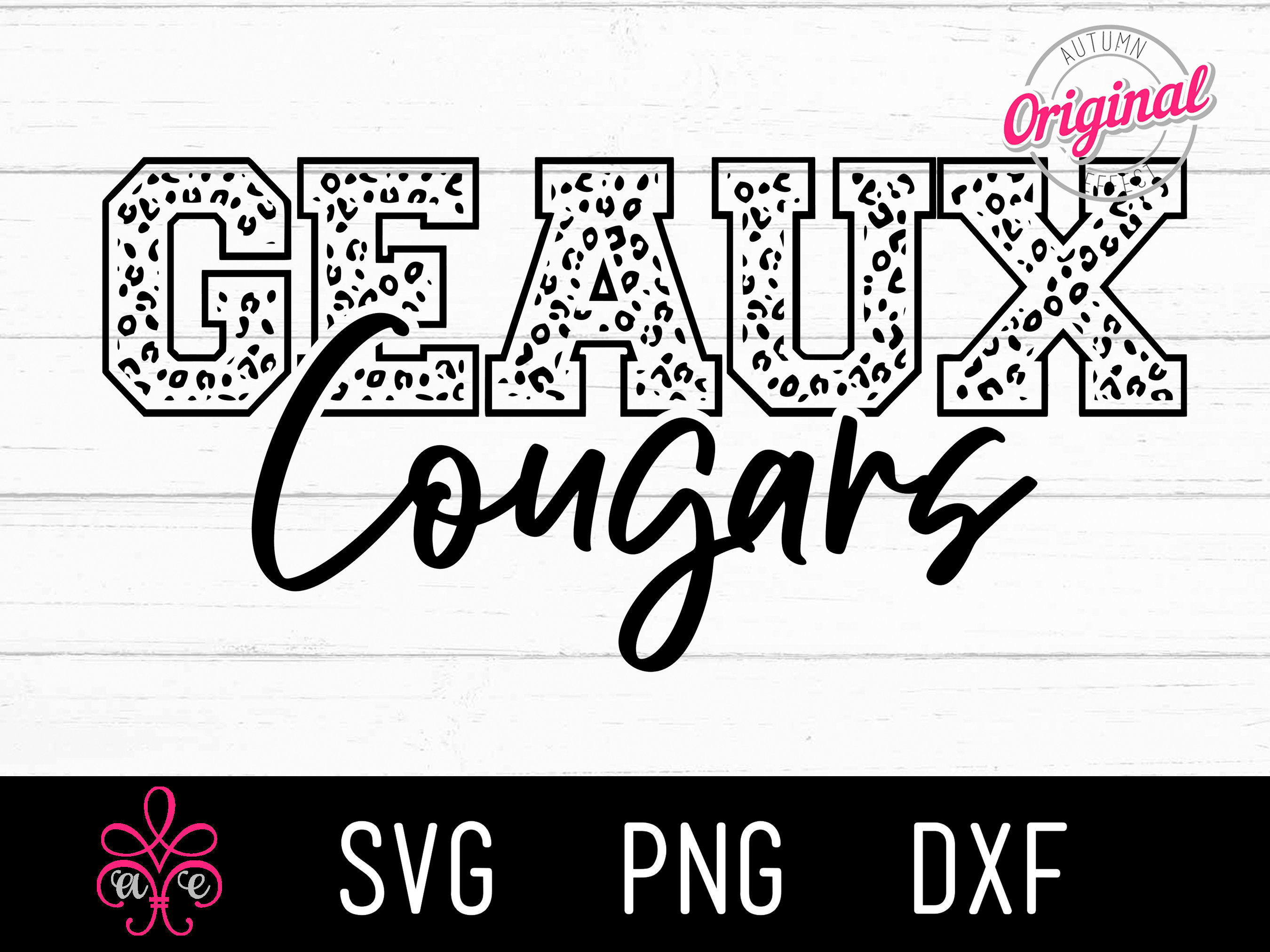 Geaux Cougars SVG Go Cougars School Spirit PNG Cougar | Etsy