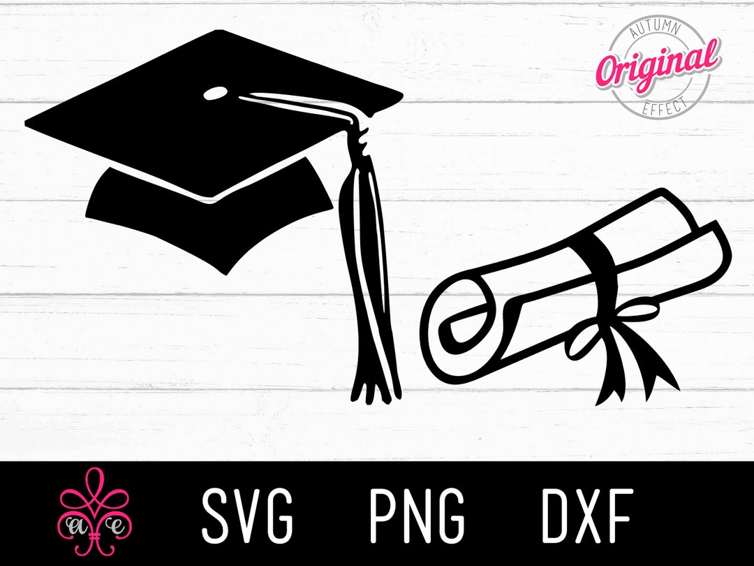 Graduation Cap and Diploma SVG, Graduation Hat, Tassel, Diploma SVG ...