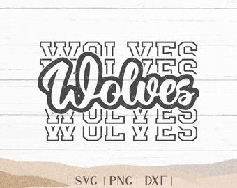 Wolves High School Mascot SVG PNG - Etsy