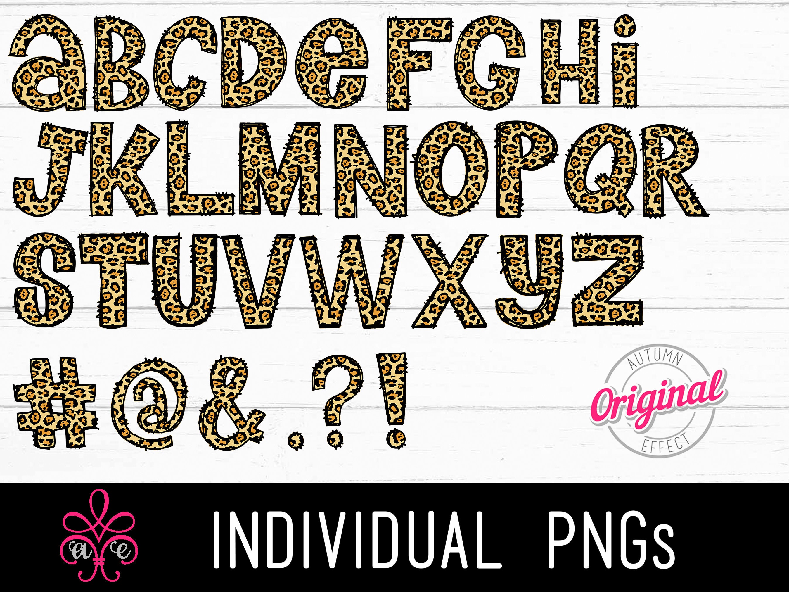 Leopard Alphabet PNG - Leopard Print Alphabet Letters - Sublimation ...