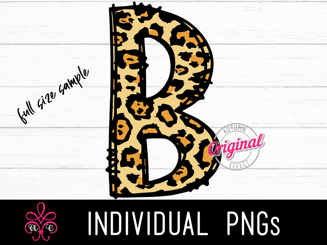 Leopard Alphabet PNG Leopard Print Alphabet Letters | Etsy