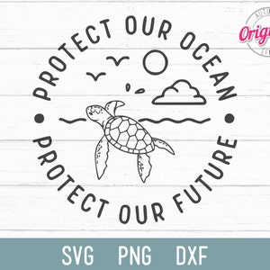 Save the Turtles SVG Protect Our Ocean PNG Sea Turtle Cut File Save the ...