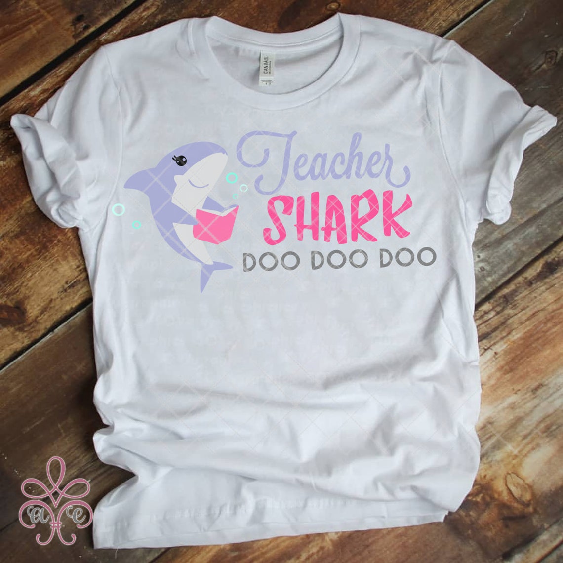 Teacher Shark SVG Shark SVG PNG Shark Cut File for Cricut - Etsy