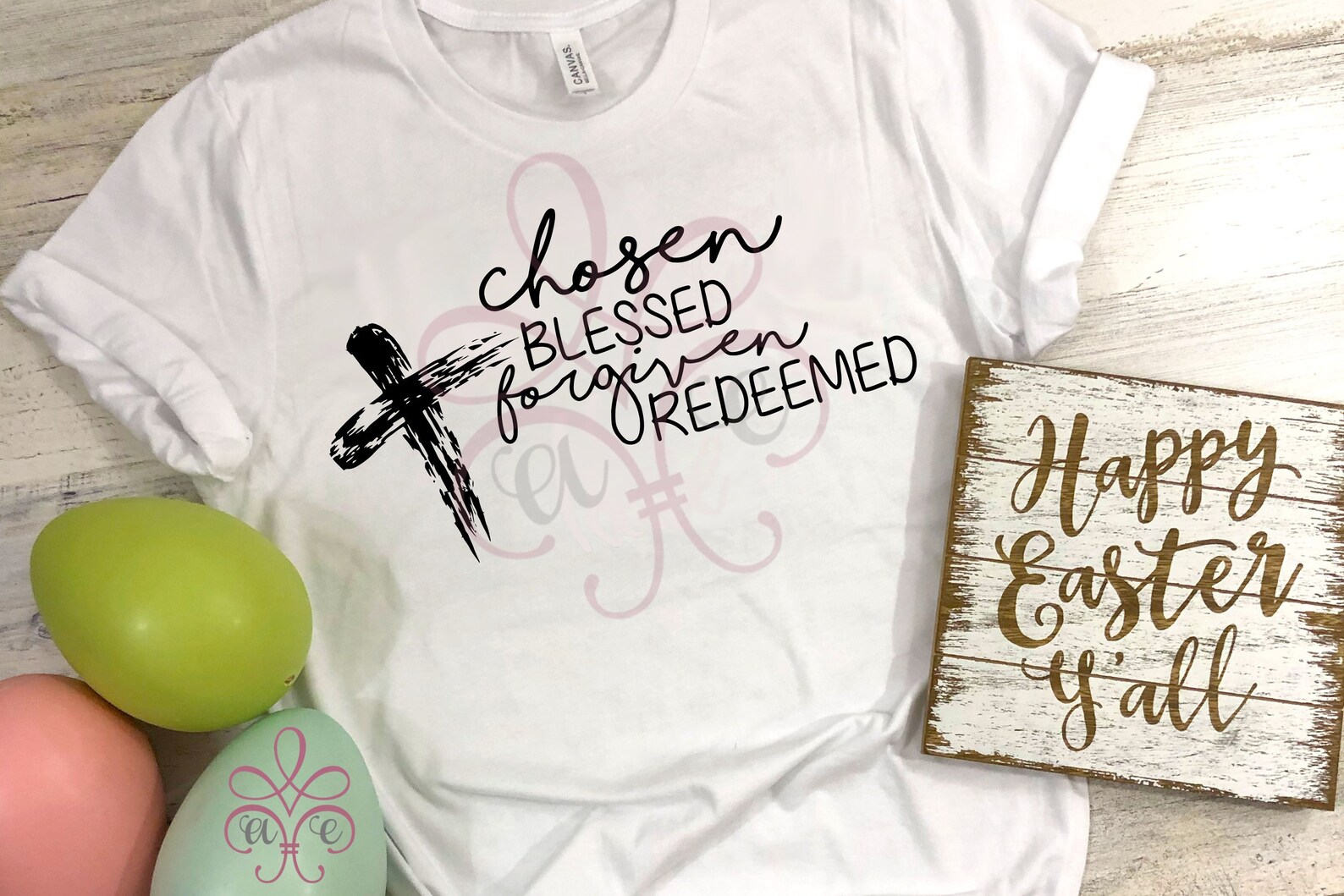 Chosen Blessed Forgiven Redeemed SVG DXF PNG Religious Cross - Etsy