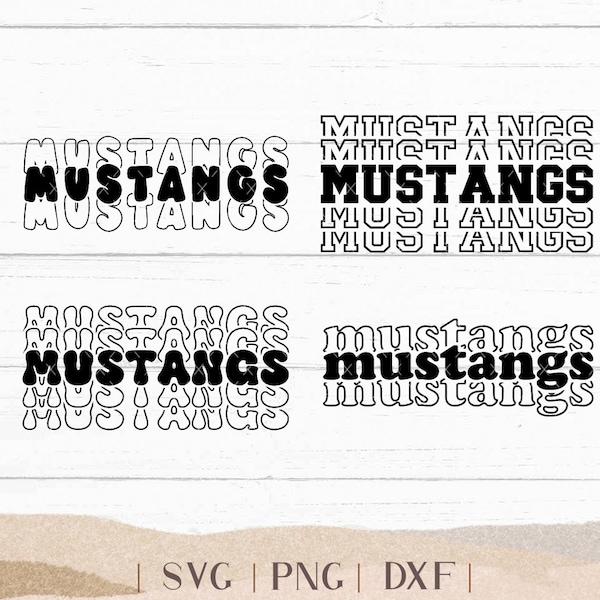 Mustangs Football Svg - Etsy