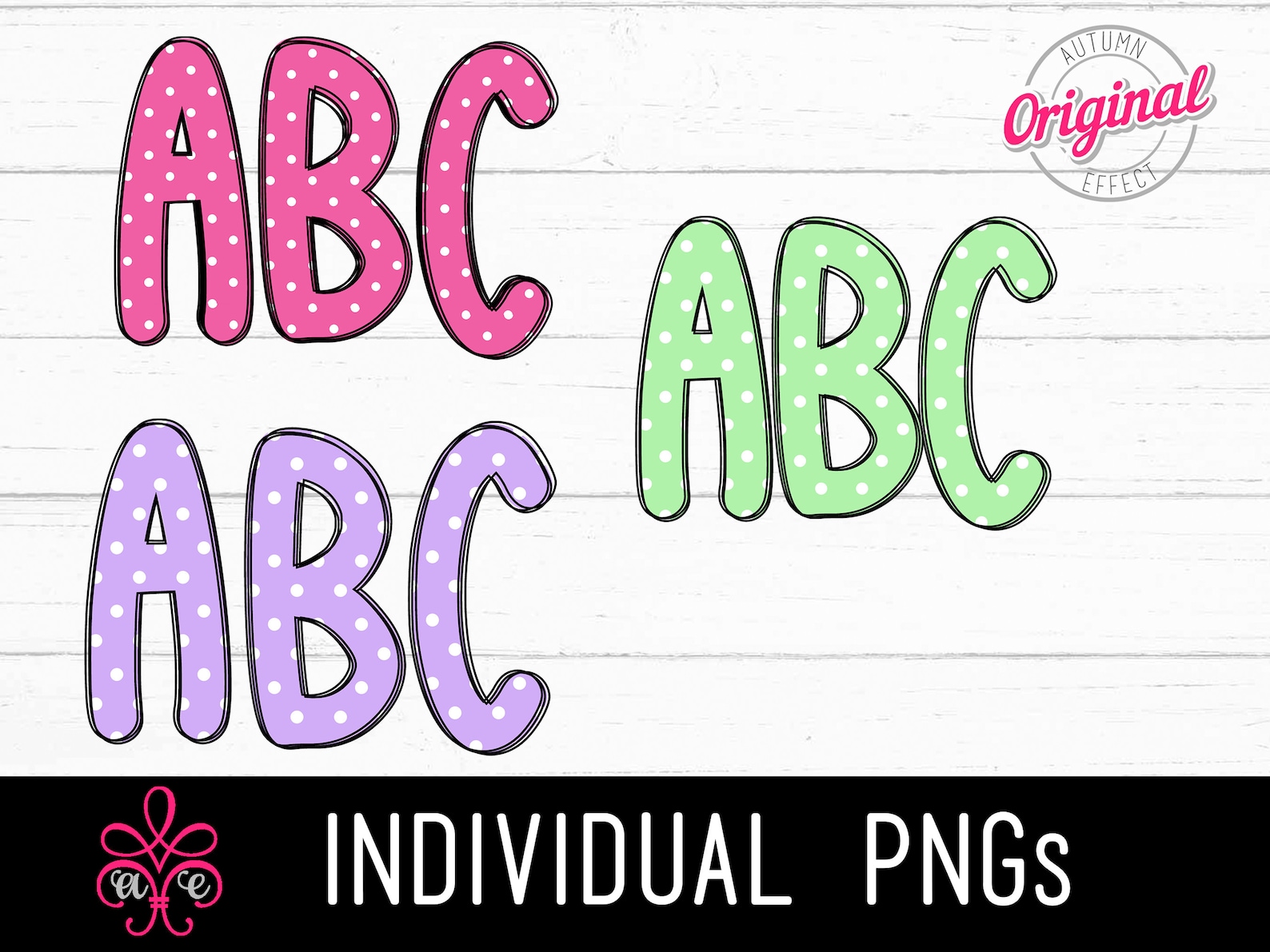3 Sets of Easter Polka Dot Themed Alphabet PNG Dot Print Alphabet ...