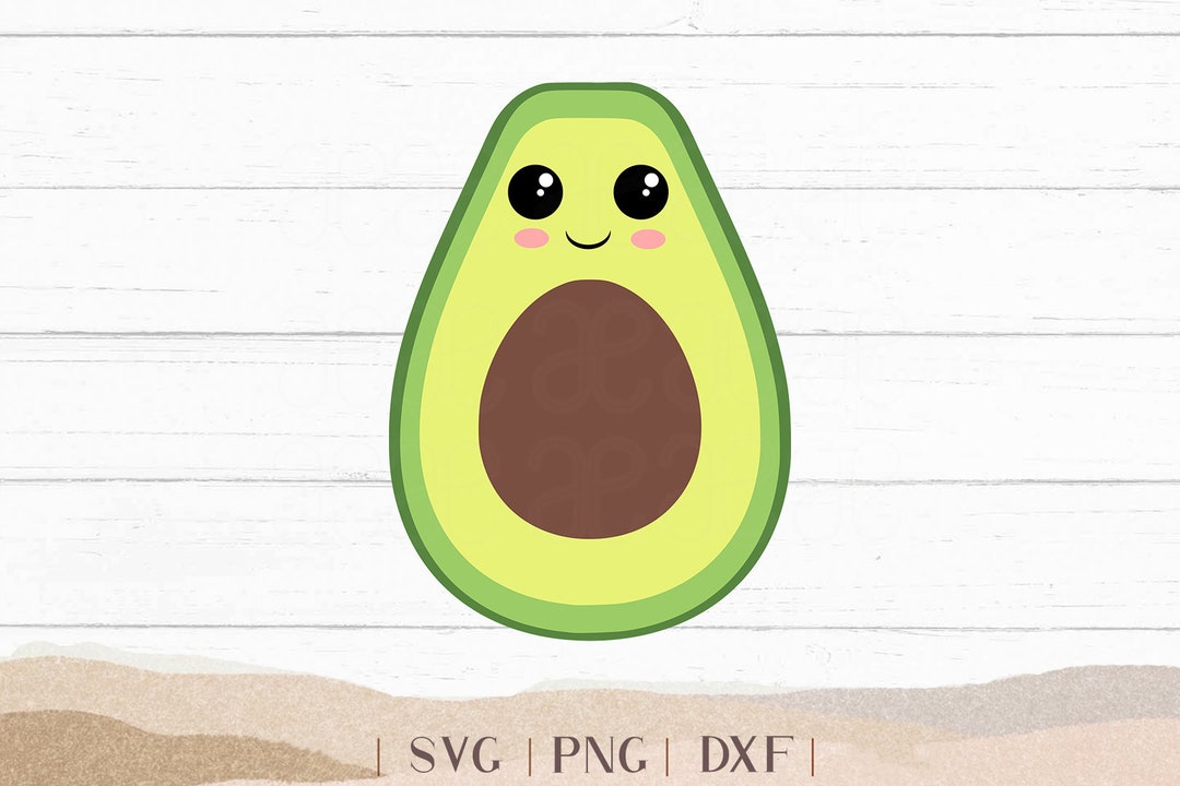 Aguacate SVG, Kawaii SVG, imágenes prediseñadas de aguacate, archivo de ...