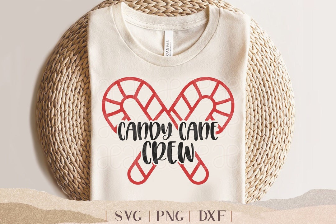 Candy Cane Crew SVG - Christmas Png Dxf - Candy Cane Cut File - Clipart ...