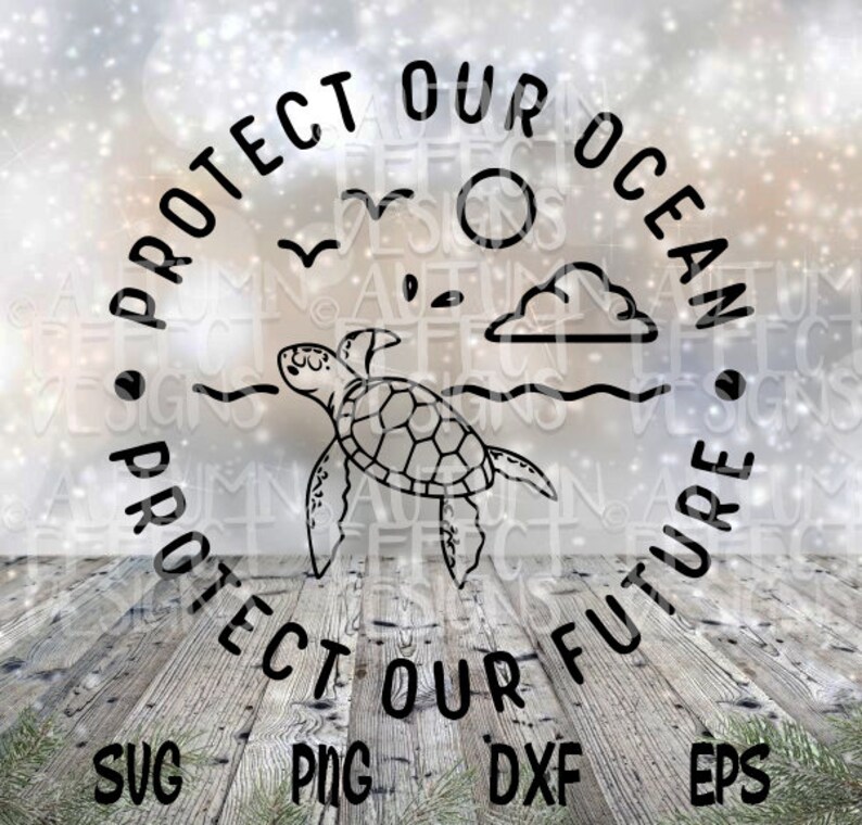 Save The Turtles SVG Protect Our Ocean PNG VSCO Girl Svg | Etsy