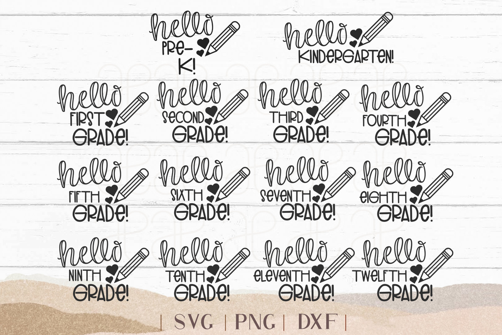 Hello 1st Grade SVG - Back to School Bundle With All Grades - Hello ...