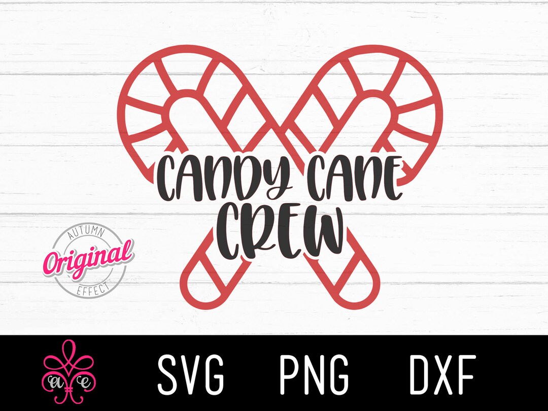 Candy Cane Crew SVG Christmas Png Dxf Candy Cane Cut File - Etsy