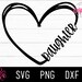 Daughter Heart SVG, Instant Download, Commercial Use, Hand Drawn Heart ...