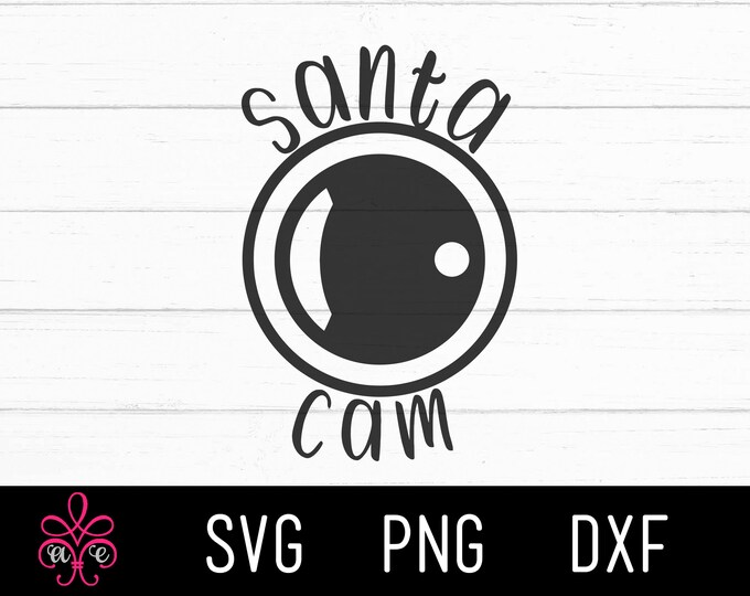 Santa Cam SVG File Instant Download, Santa Christmas Cut File for ...