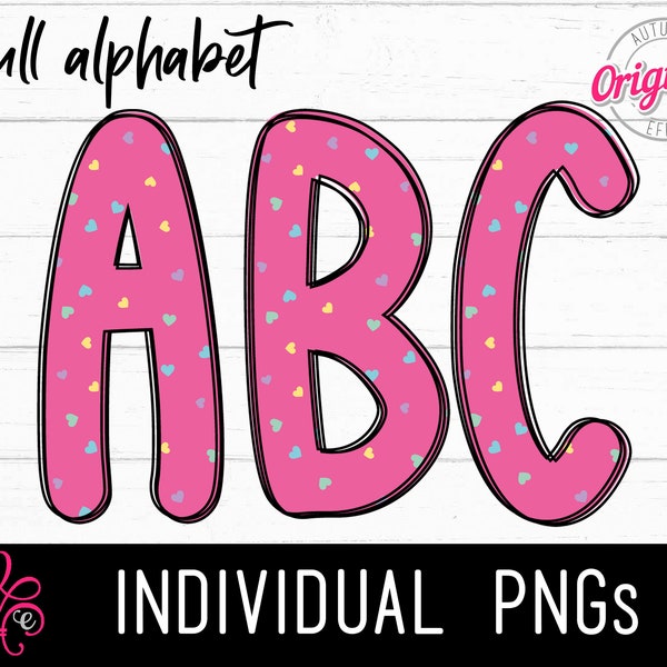 Girly Letters - Etsy