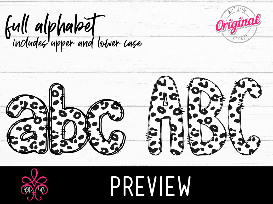 Cheetah Alphabet PNG Cheetah Print Alphabet Letters - Etsy