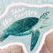 Save the Turtles Vinyl Sticker Decal. VSCO Eco Sea Turtle Gift. VSCO ...
