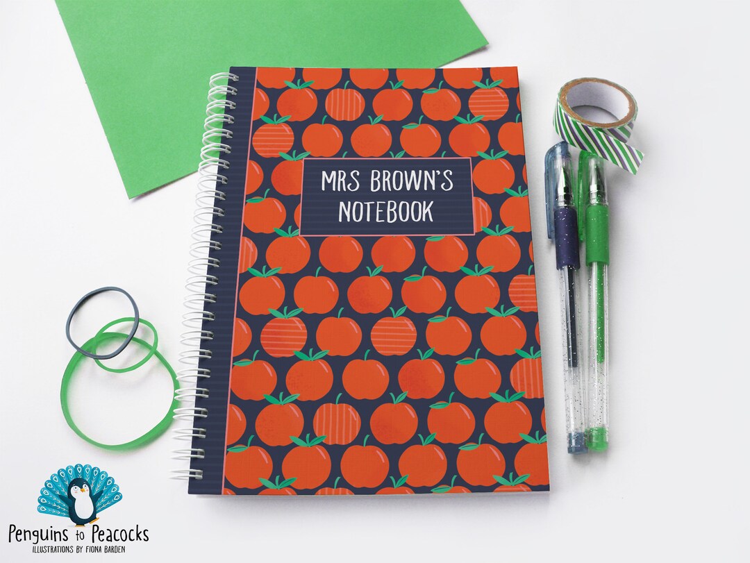 Personalised Teacher Gift or Back to School Stationery, Notebook Custom ...