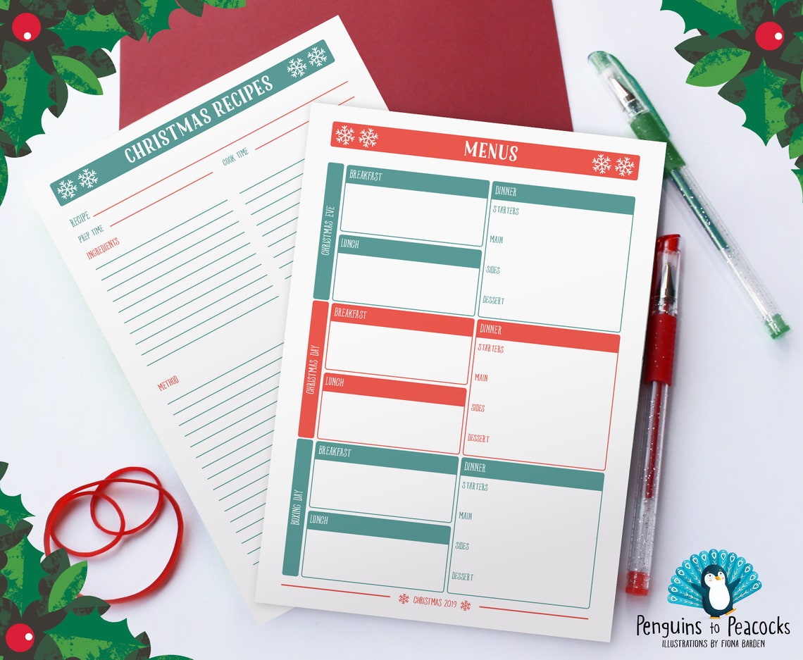 Christmas Planner Printable Holiday Planner Christmas | Etsy