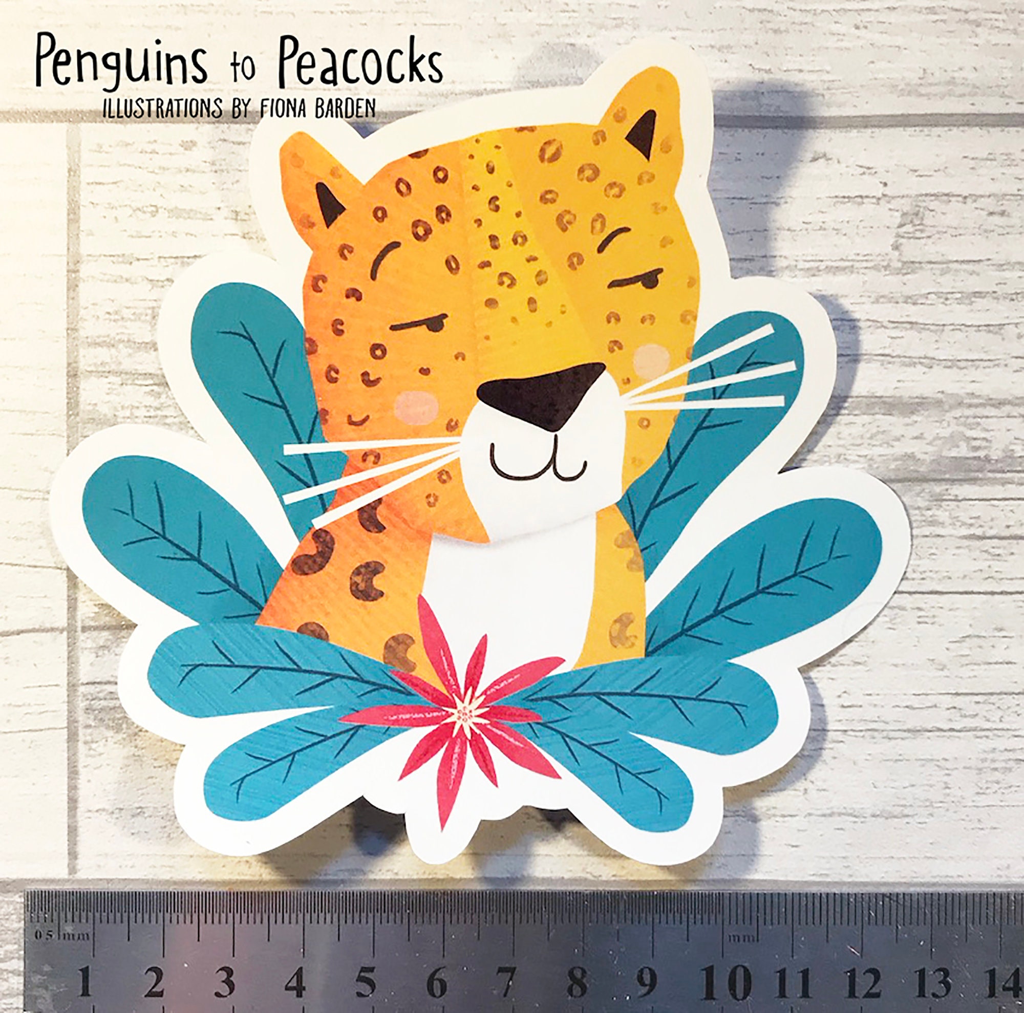 Vinyl sticker leopard design. Cute safari vinyl decal. Leopard - Etsy.de