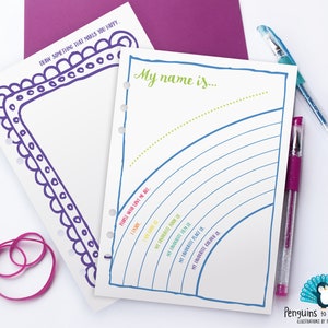 Printable Children's Positive Mindset Happiness Journal. Mindful Doodle ...