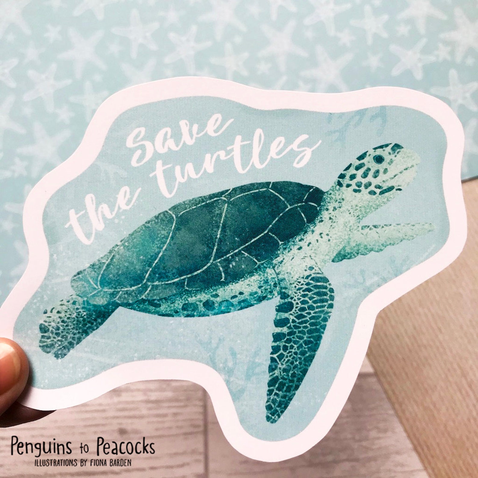 Save the Turtles Vinyl Sticker: Eco-friendly Sea Turtle Decal - Etsy UK