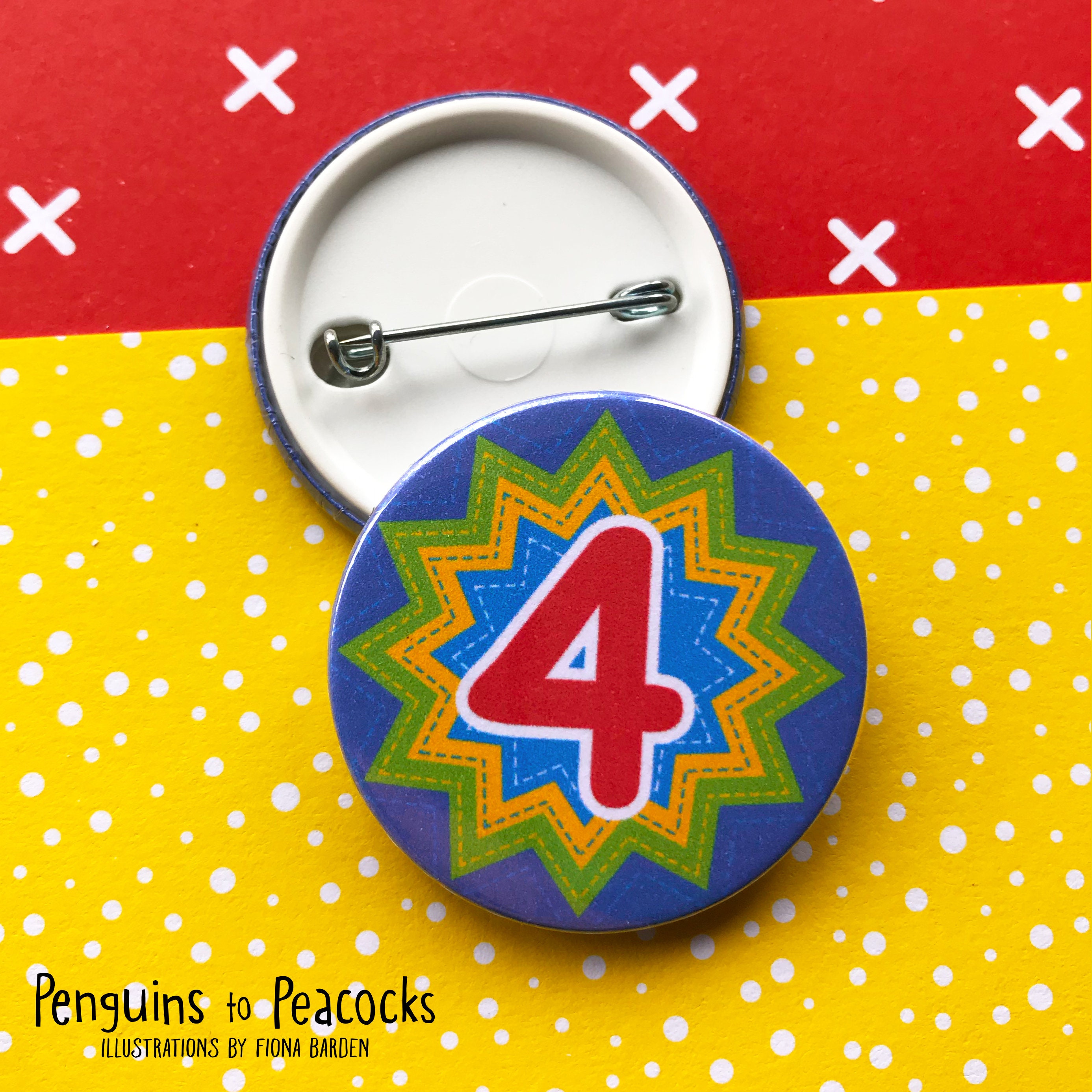 Children's Birthday Number Badge: Age 4-13 - Etsy UK