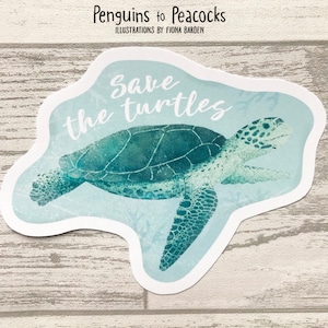 Save the Turtles Vinyl Sticker Decal. VSCO Eco Sea Turtle Gift. VSCO ...