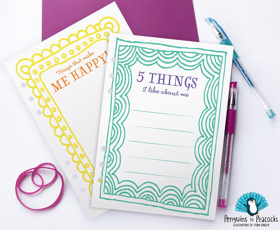 Printable Children's Positive Mindset Happiness Journal. | Etsy
