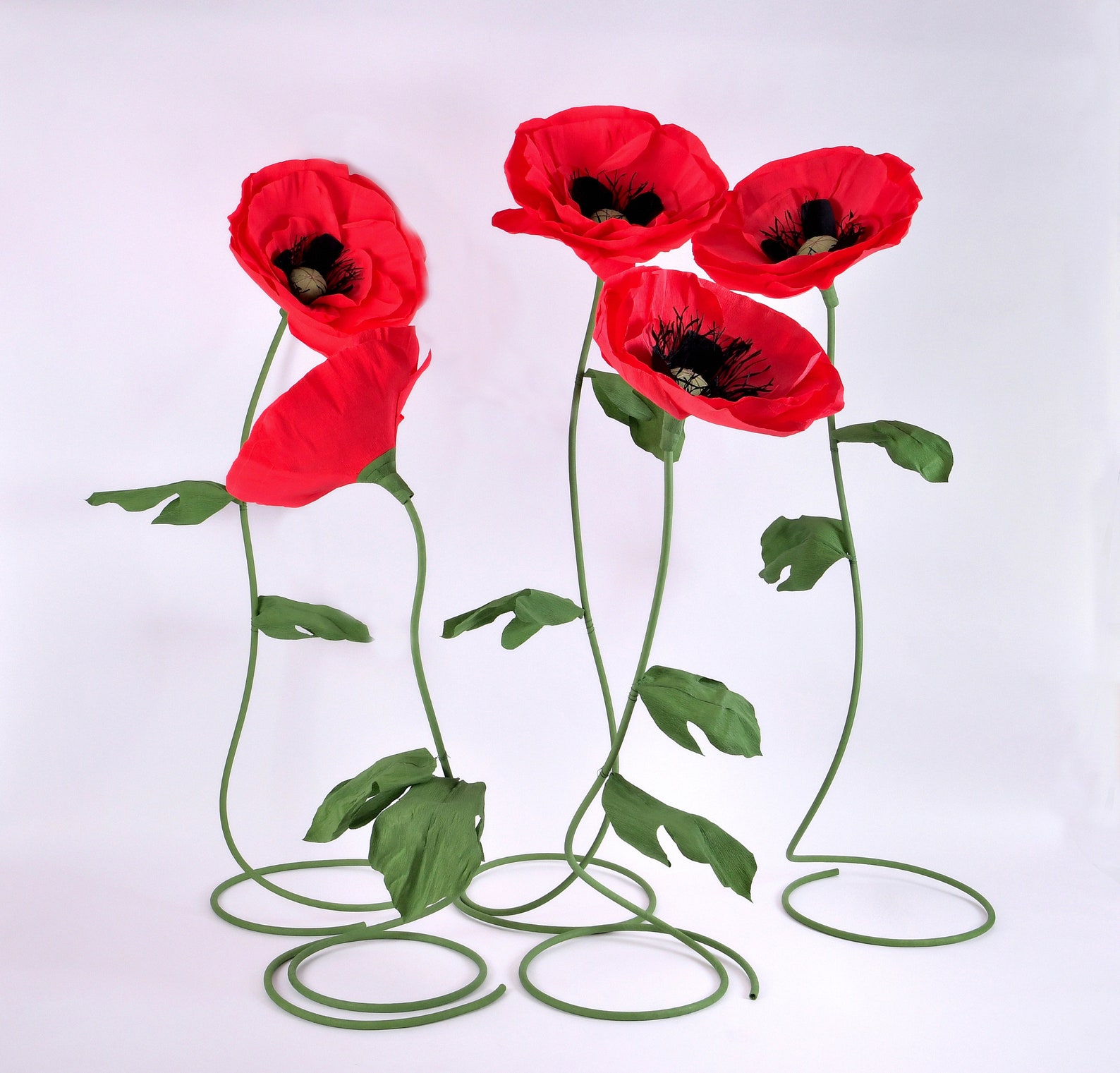 Wizard of Oz Red Giant Poppy Field Self-standing Paper Flowers - Etsy
