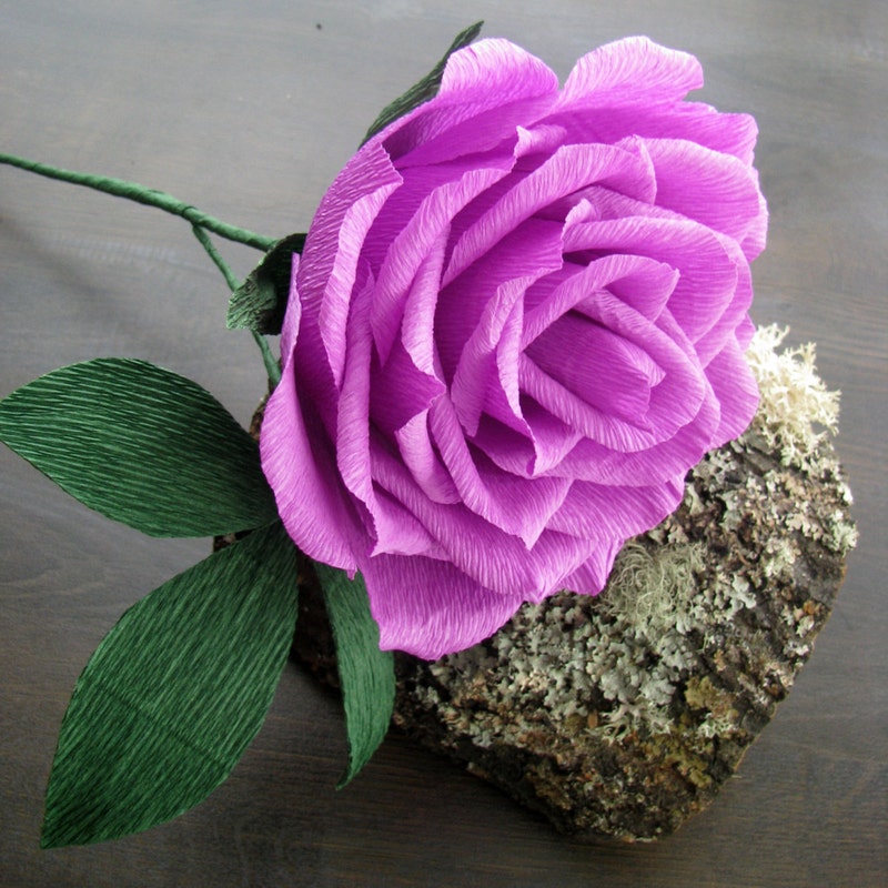 Purple Paper Flowers - Etsy