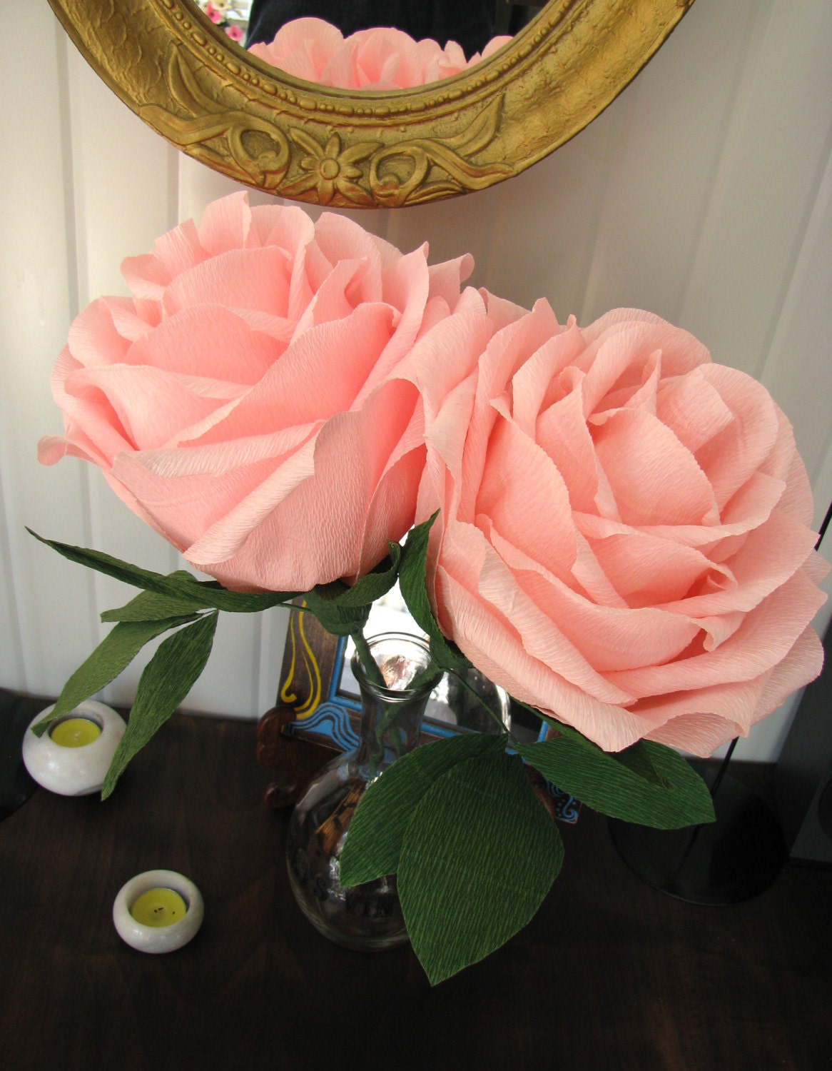 Giant 9" Pink Paper Rose, Giant Flower, Giant Paper Flower, Bridal ...