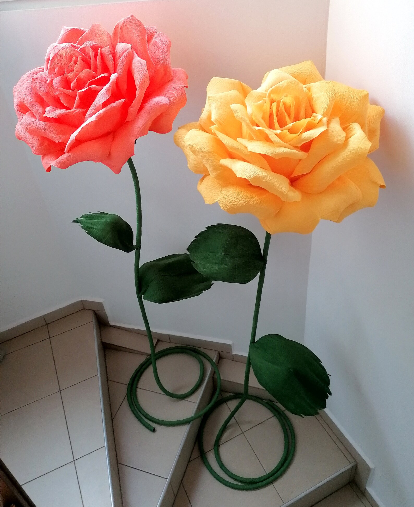 Giant Paper Rose on Stem Alice Design Birthday in Wonderland - Etsy