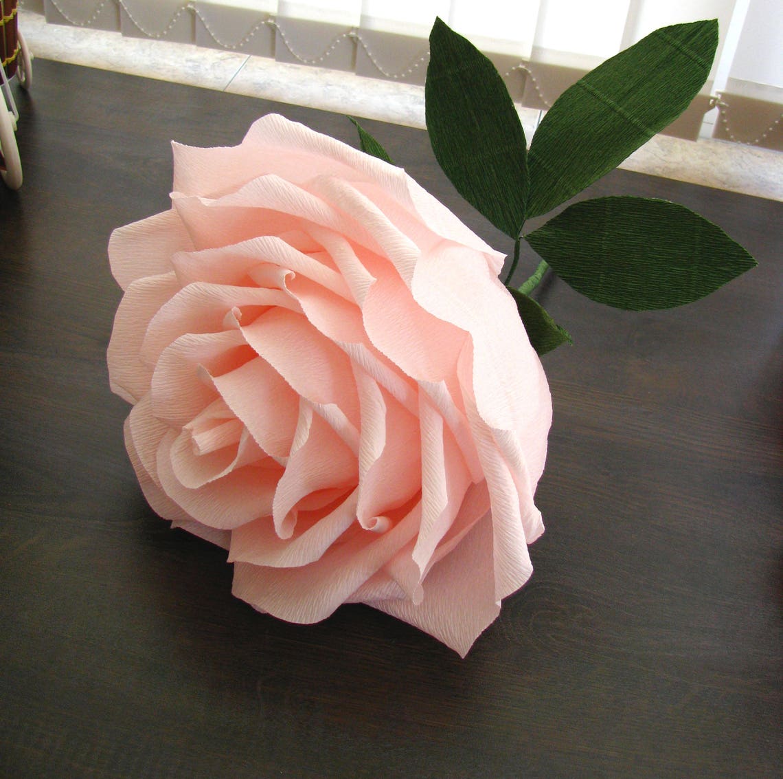 Giant Paper Roses 9" Bridal Bouquet, Giant Paper Flower - Light Pink ...