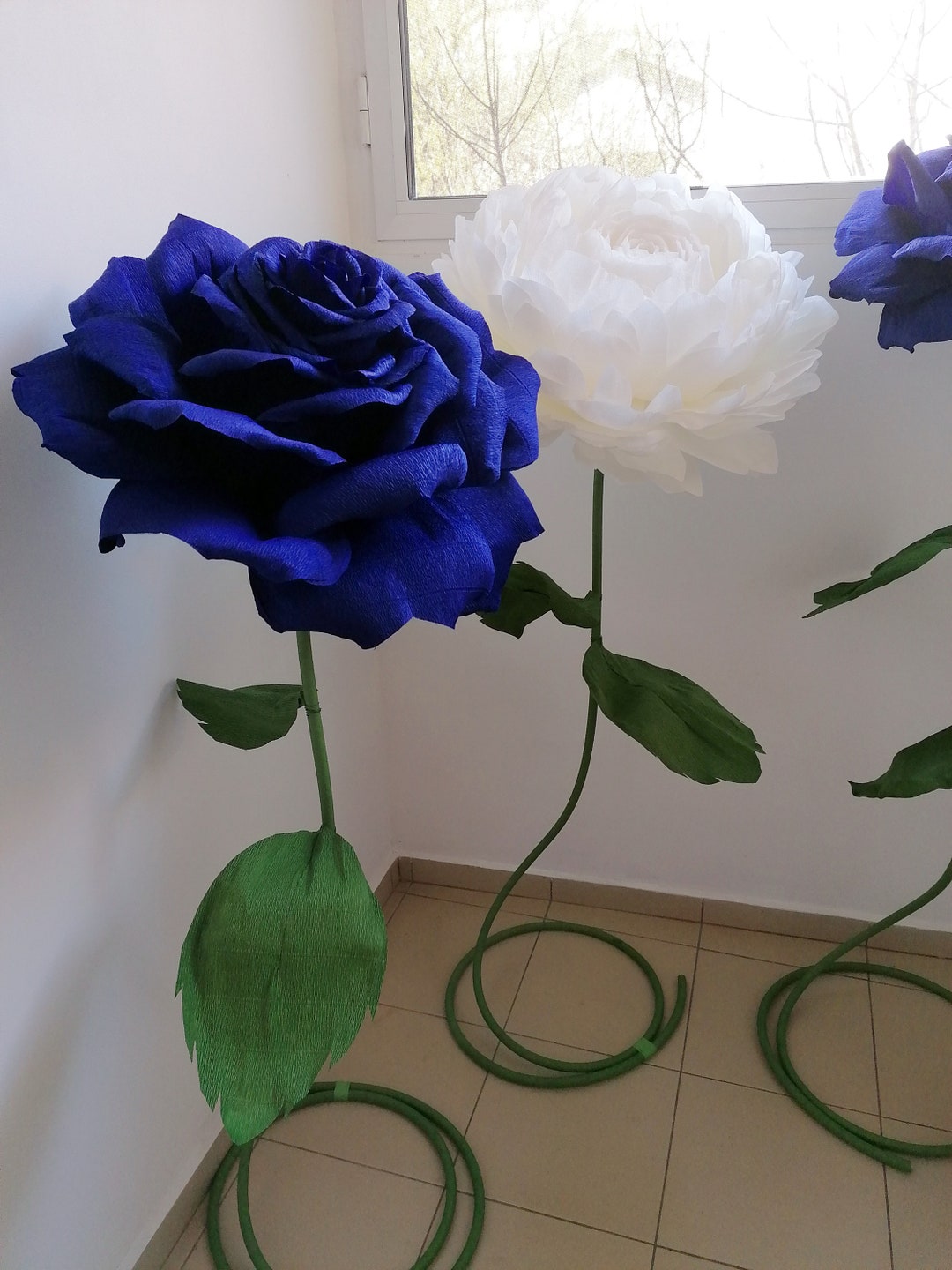 Free Standing Blue Flower | Photo Zone | Wedding | Giant Paper Blue ...