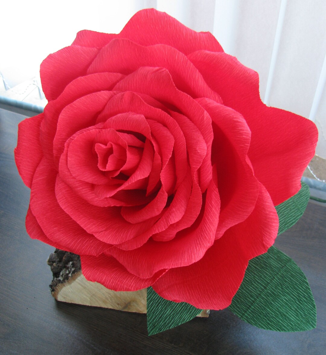 Giant Red Paper Rose, Red Paper Flower, Large Paper Rose, Bridal ...