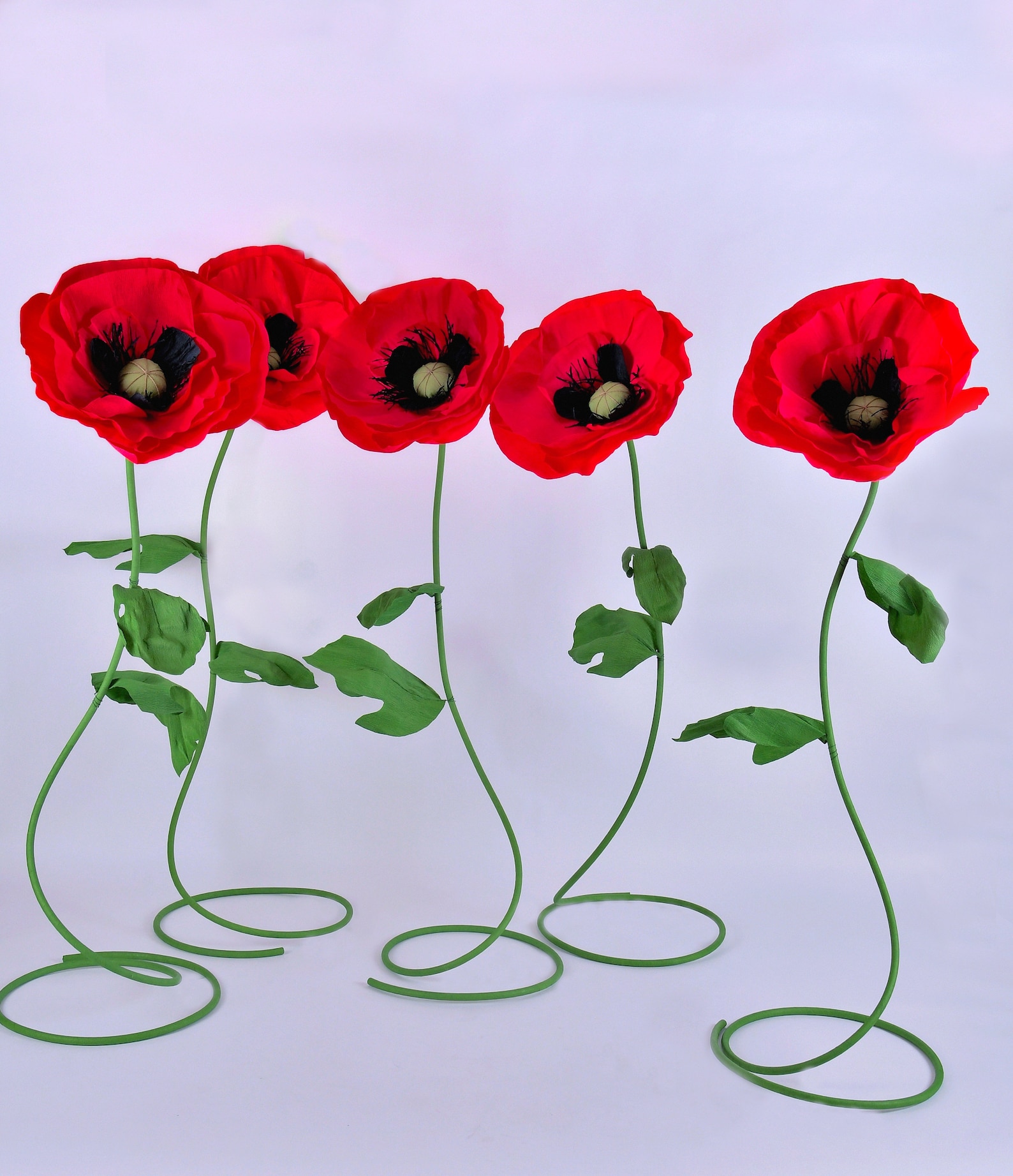 Wizard of Oz Red Giant Poppy Field Self-standing Paper Flowers - Etsy