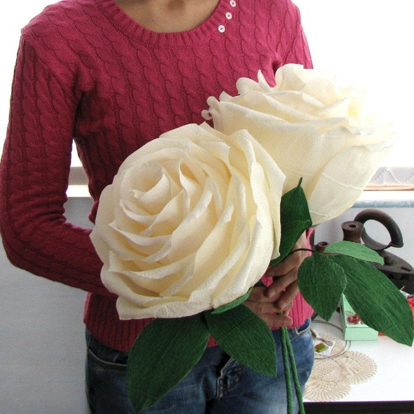 Large Paper Roses - Etsy