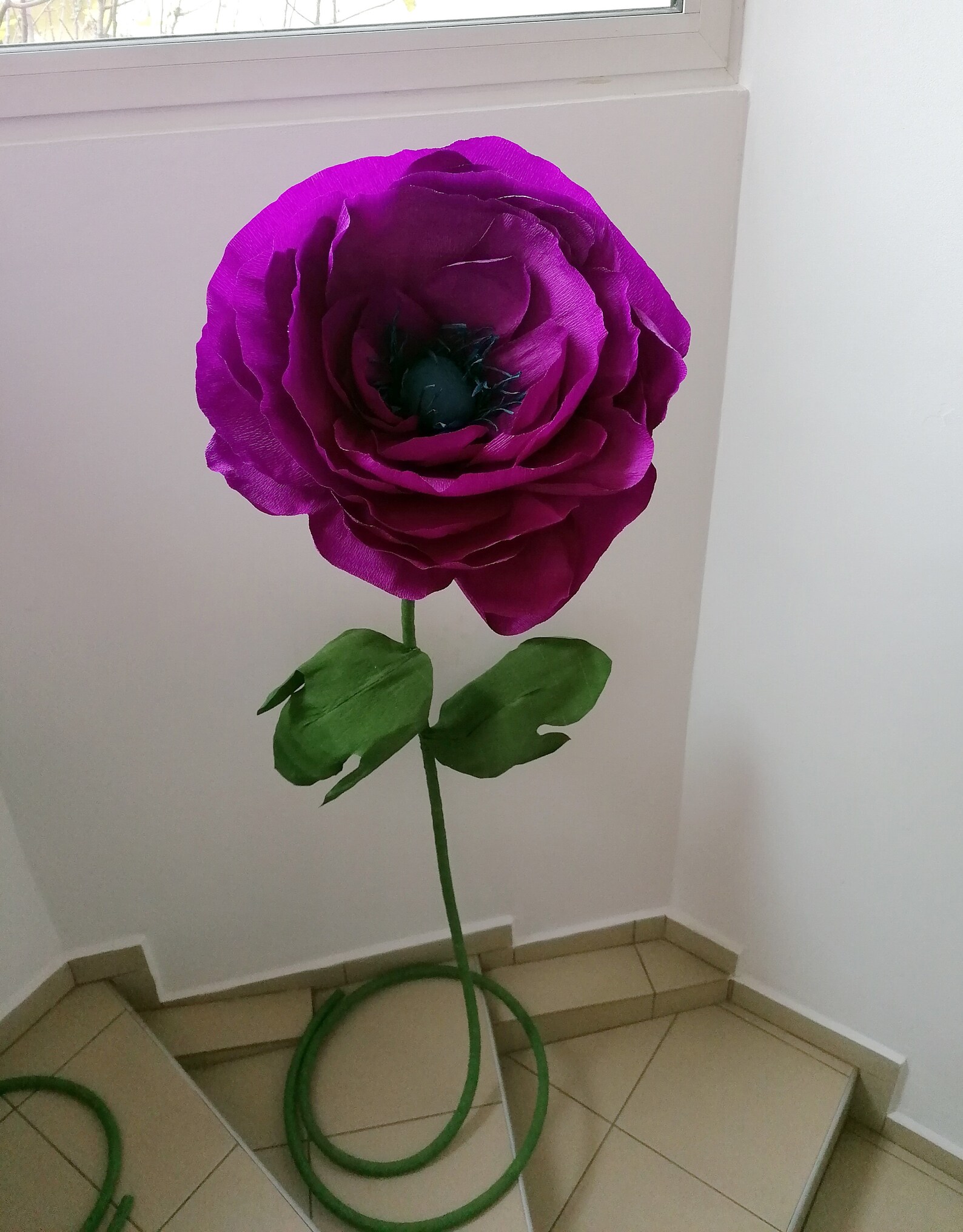 Self-standing Paper Flowers on Stem Wedding Free-standing | Etsy