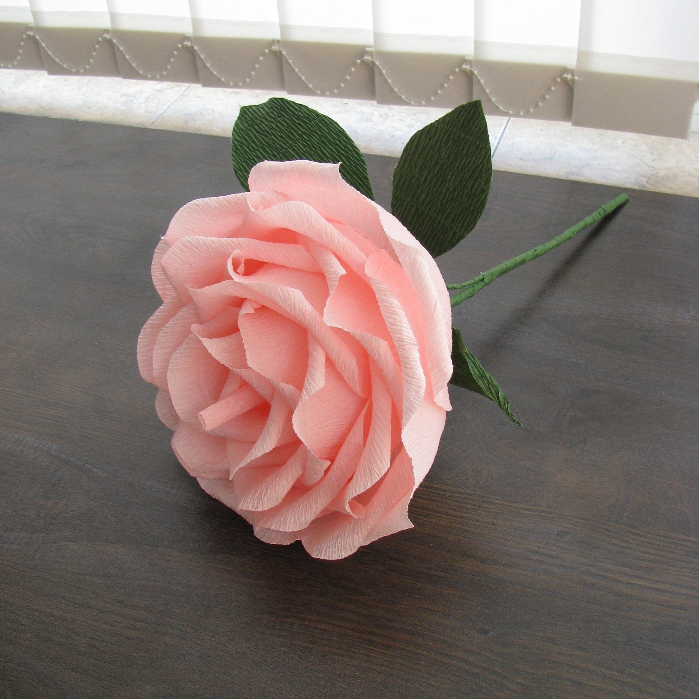 Pink paper rose Medium giant 7 Nursery decor Bridesmaid | Etsy