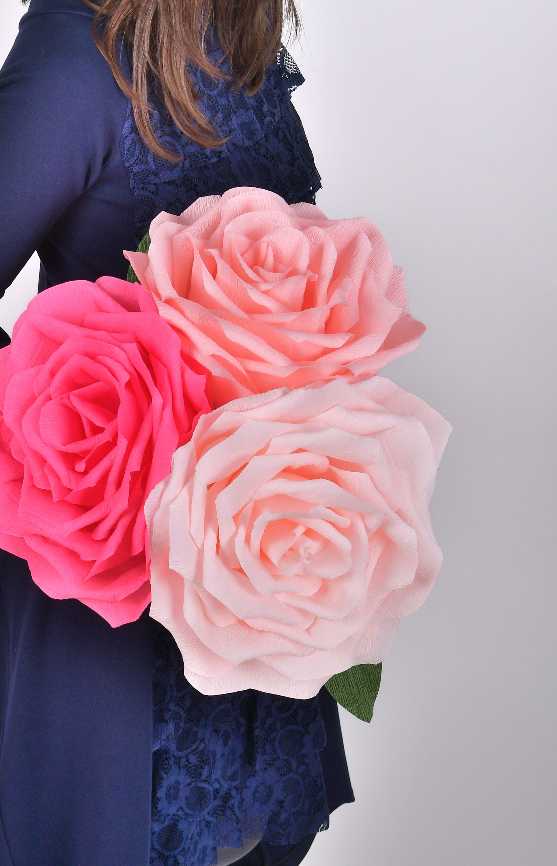 Giant Paper Roses 9 Bridal Bouquet Giant Paper Flower - Etsy