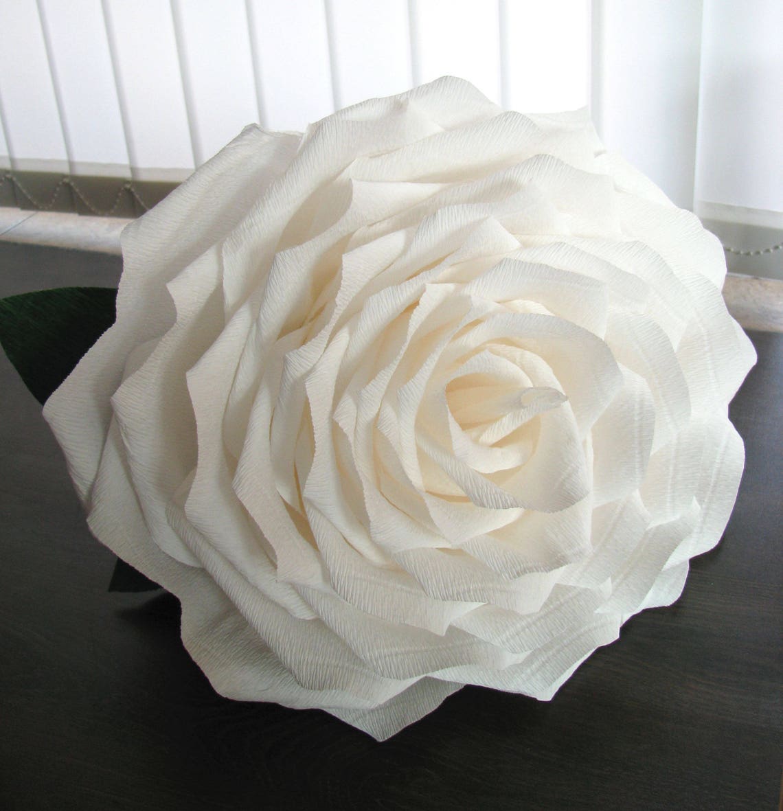1 Giant 15white Paper Rose Bridal Bouquet White Giant | Etsy