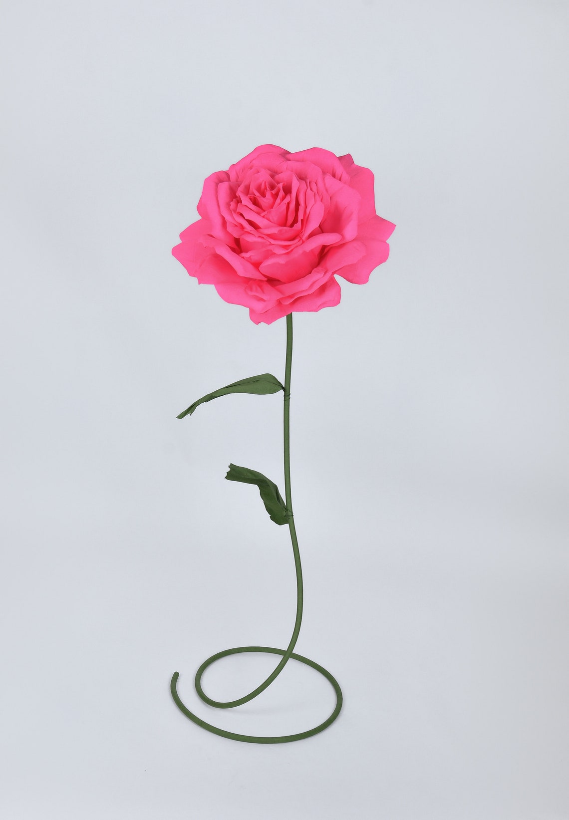 Set of Giant pink roses on stem Photography props Event Decor | Etsy