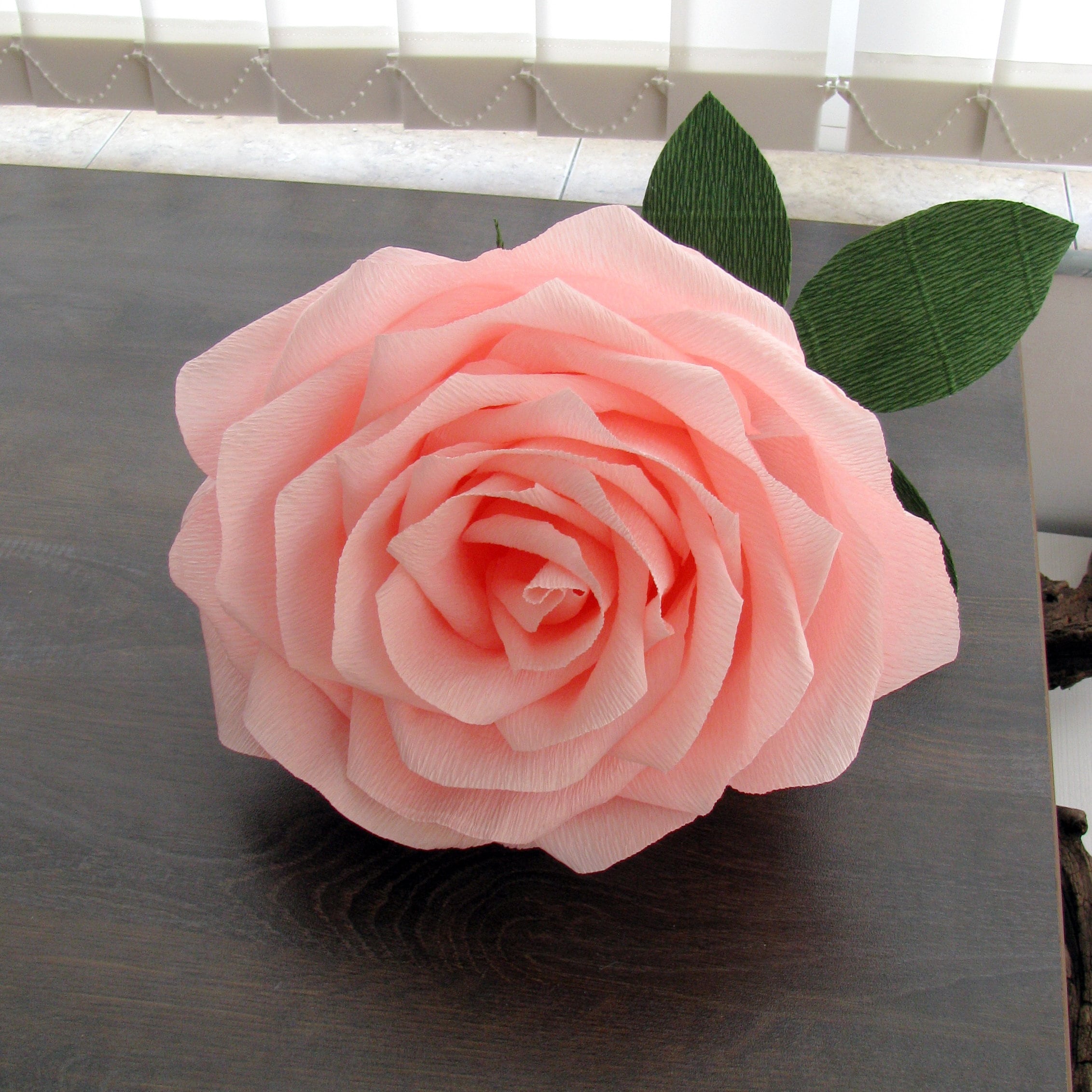 Giant 9 pink paper rose Giant flower Giant paper | Etsy